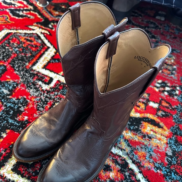 Lucchese | Shoes | Lucchese Kennedy Roper Brown Leather Mens Boots ...